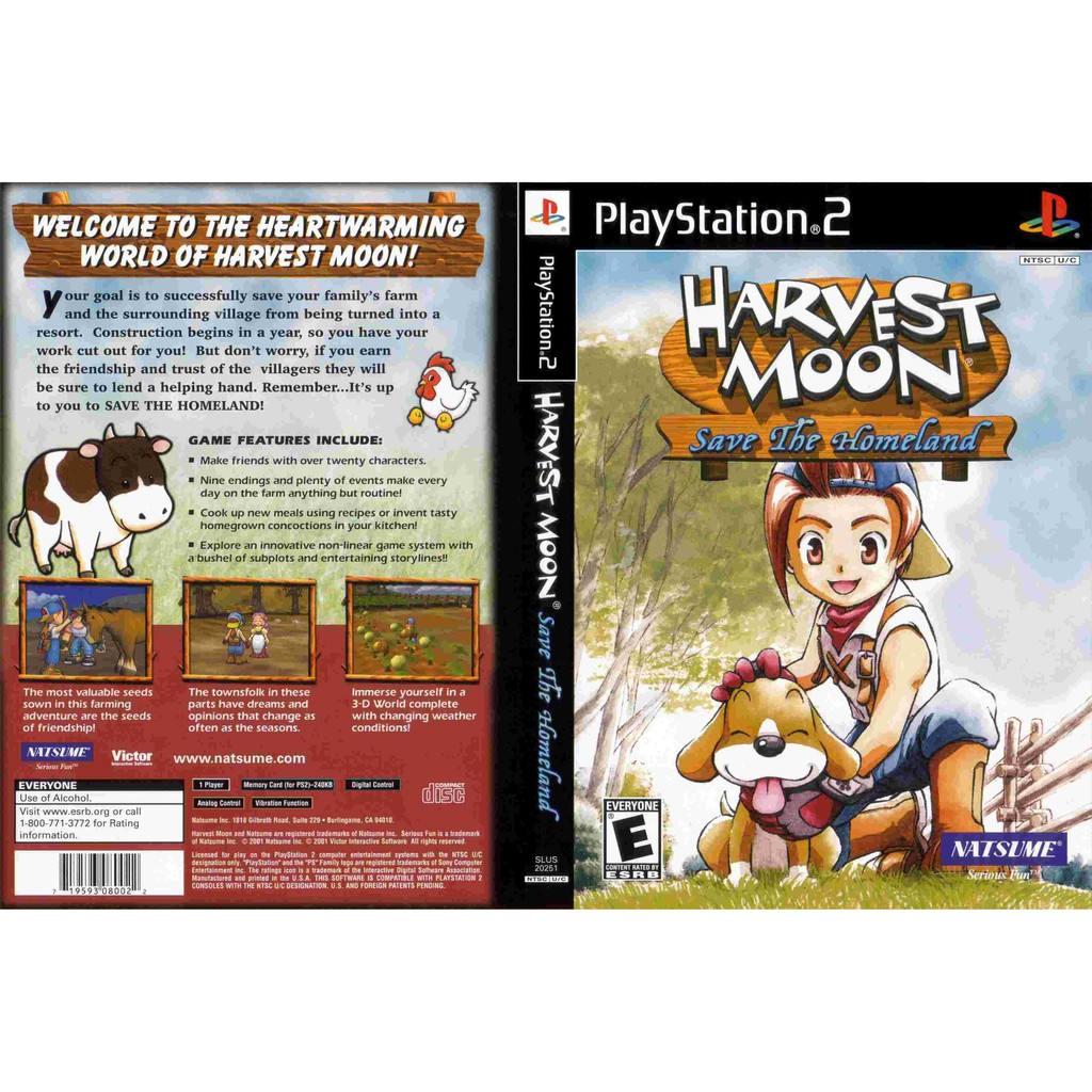 แผ่นเกมส์ [PS2] (สินค้ารับประกัน) Harvest Moon Save the Homeland (USA ...