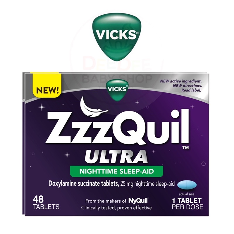 พร้อมส่ง วิตามินเสริมการนอนหลับสูตรเข้มข้น Vicks ZzzQuil Ultra ...