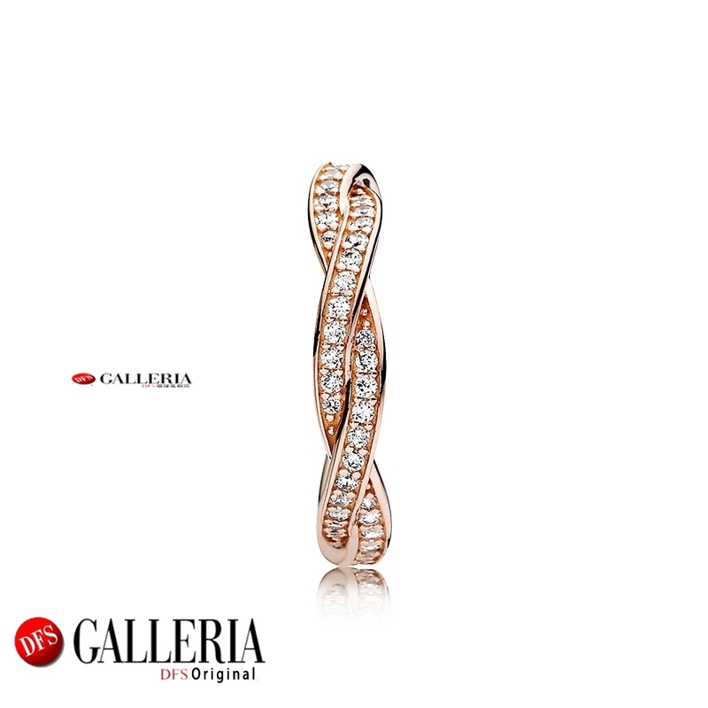 CHARMS Pandora แหวนโรสโกลด์ 180892 Cz สําหรับผู้หญิง - hongking.th ...