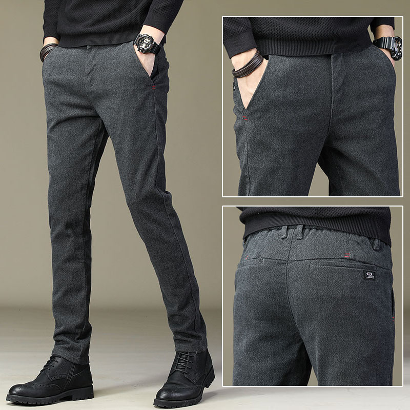 2020 new mens casual pants Trend Sports nine point versatile small leg ...