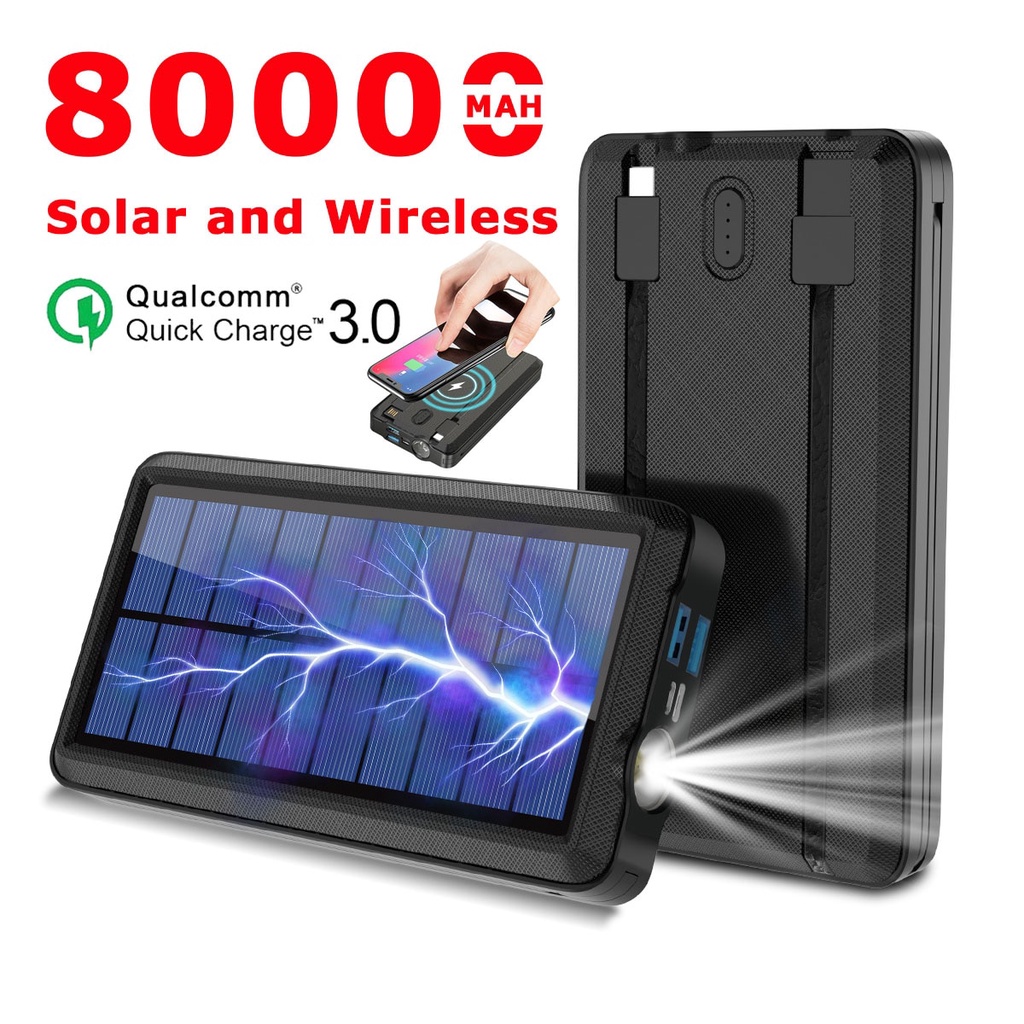 30000mAh Wireless Power Bank External Battery PoverBank 2USB LED ...