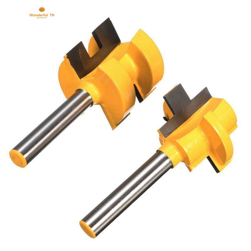 2Pcs Tongue & Groove Huge Crown Molding Router Bit 1/4 inch Shank Wood ...