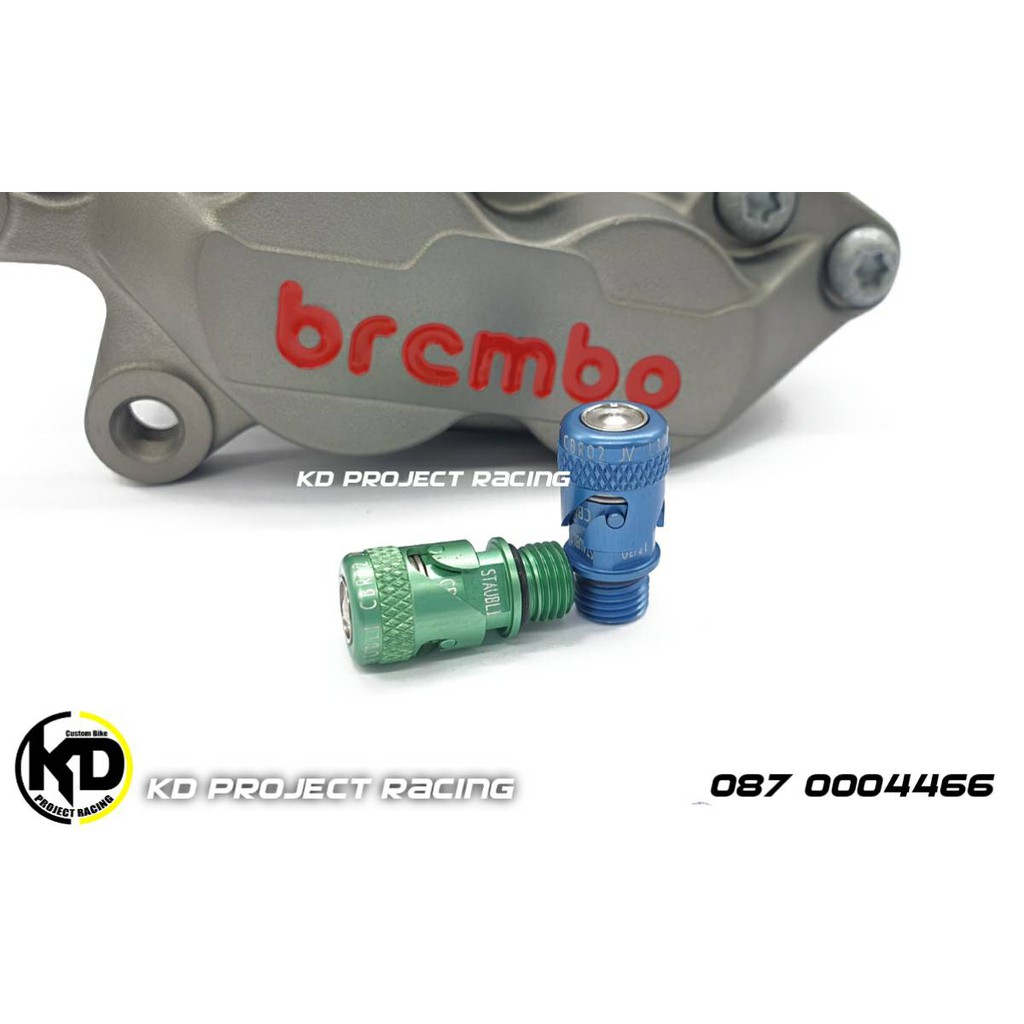 วาวล์ไล่ลมแบบกด ขนาด M10 สามารถใส่ปั้ม Brembo 4pot , 2pot , italy rcs ...