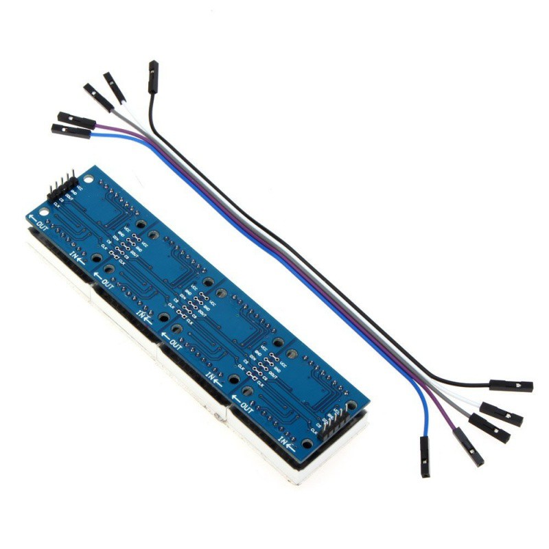 4 In 1 Dot Matrix Mcu Led Display โมดูลเชื่อมต่อ Arduino 5 ชิ้นสีแดง - drumstick.th - ThaiPick