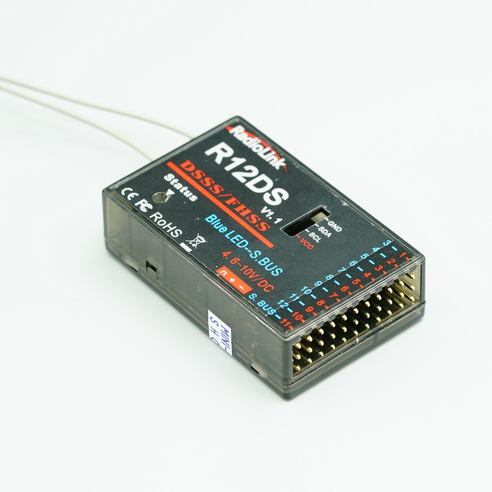 R12DS Radio link Receiver 12 Channels รีซีฟเรดิโอลิ้ง 12 ช่อง (ส่งจาก ...