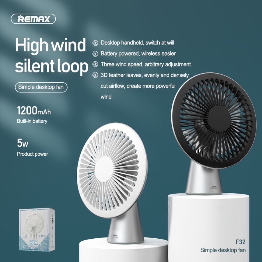 REMAX FAN F32 รุ่นตั้งโต๊ะ | Shopee Thailand