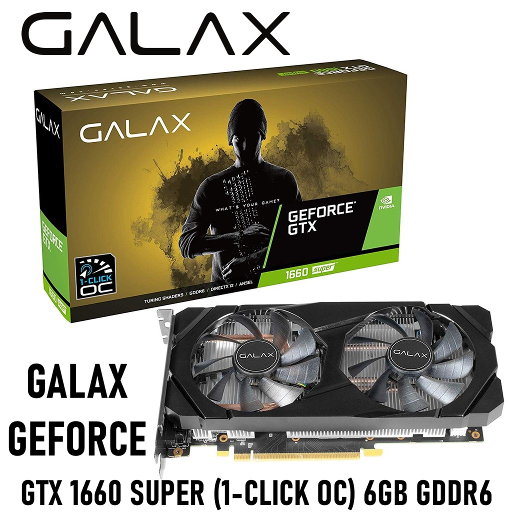 VGA (การ์ดแสดงผล) GALAX GEFORCE GTX 1660 SUPER (1-CLICK OC) - 6GB GDDR6 ...