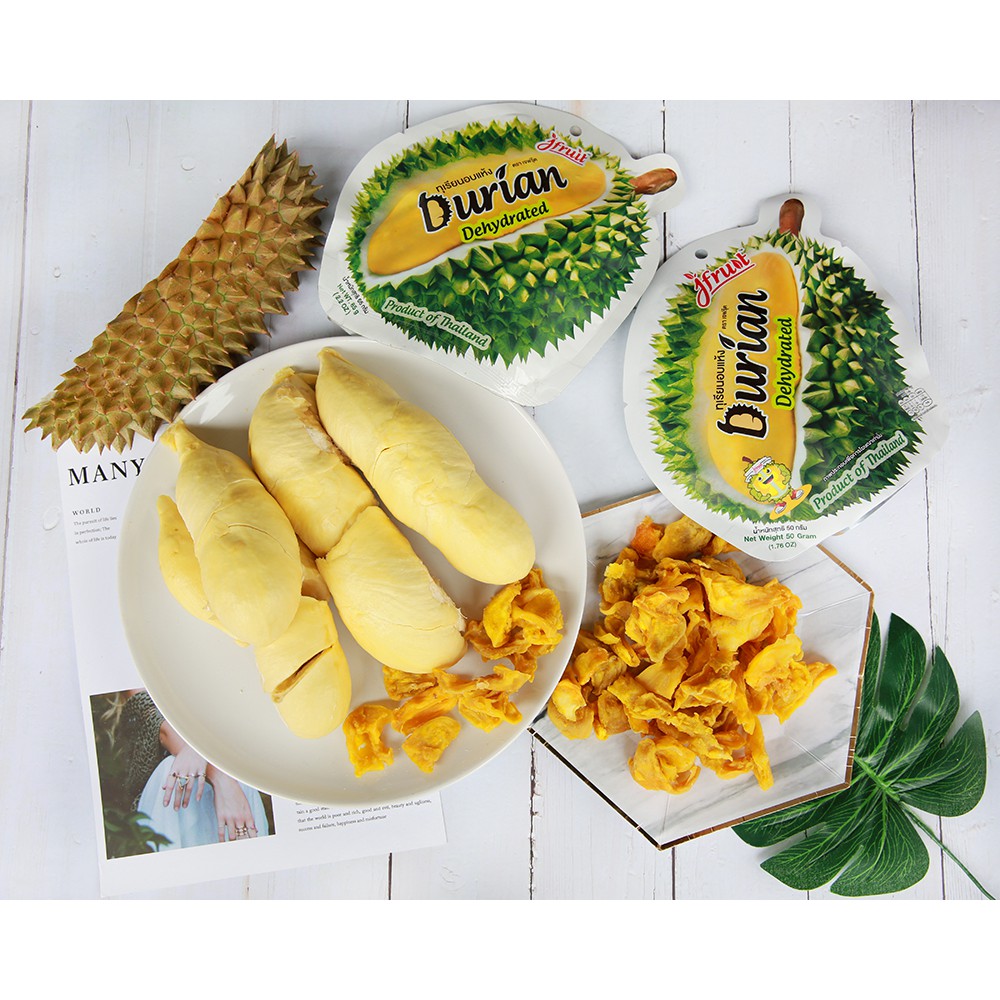 เจฟรุ้ต (Jfruit) ทุเรียนอบแห้ง สูตรน้ำตาลน้อย Dehydrated Durian Low ...