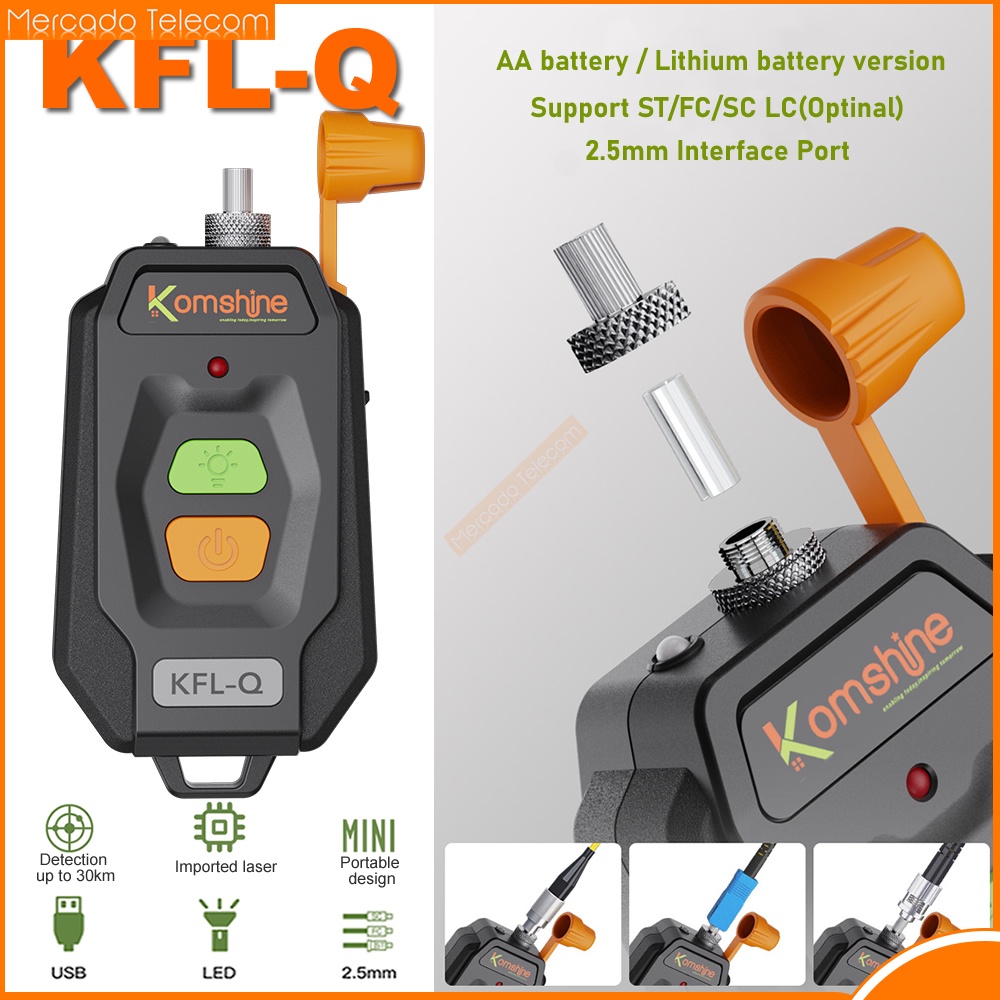 KFL Q Portable USB Li Battery KFL 10 Visual Fault Locator VFL Optical ...