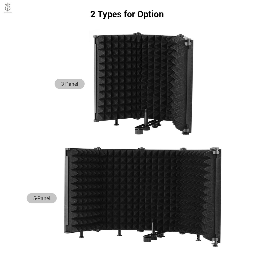 Microphone Isolation Shield Portable Tabletop Sound Absorbing Foam ...