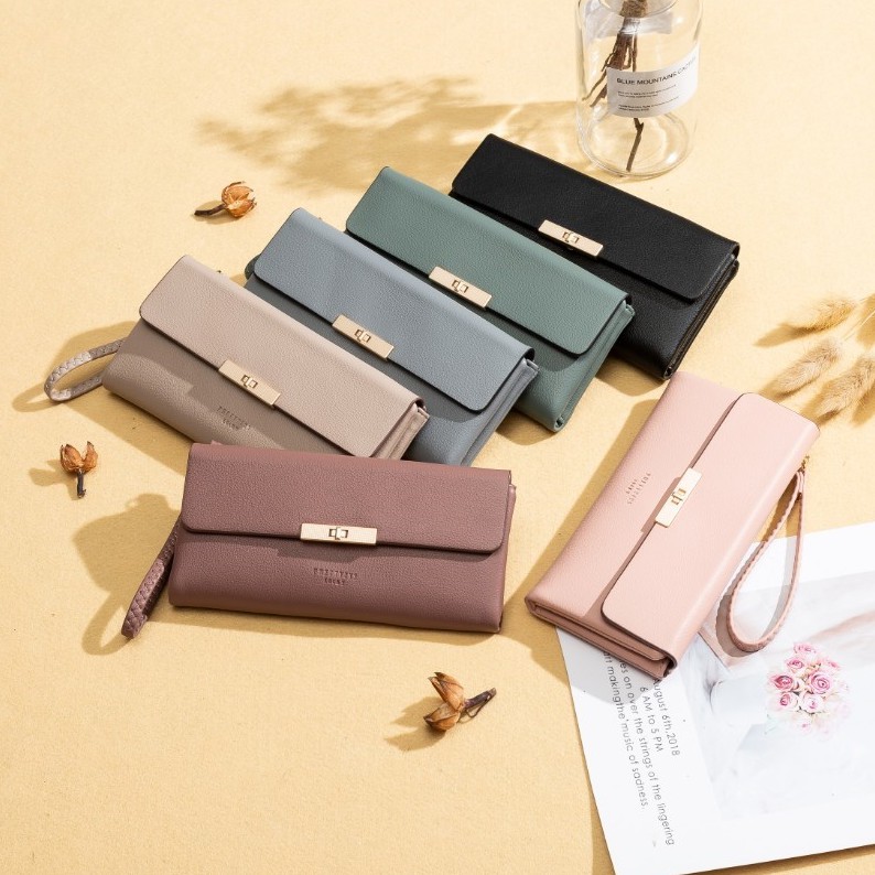1423กระเป๋าสตางค์ใบยาว Prettyzysพร้อมส่ง กระเป๋าตังค์ผู้หญิง กระเป๋าซิปรอบ กระเป๋าคล้องมือ ...
