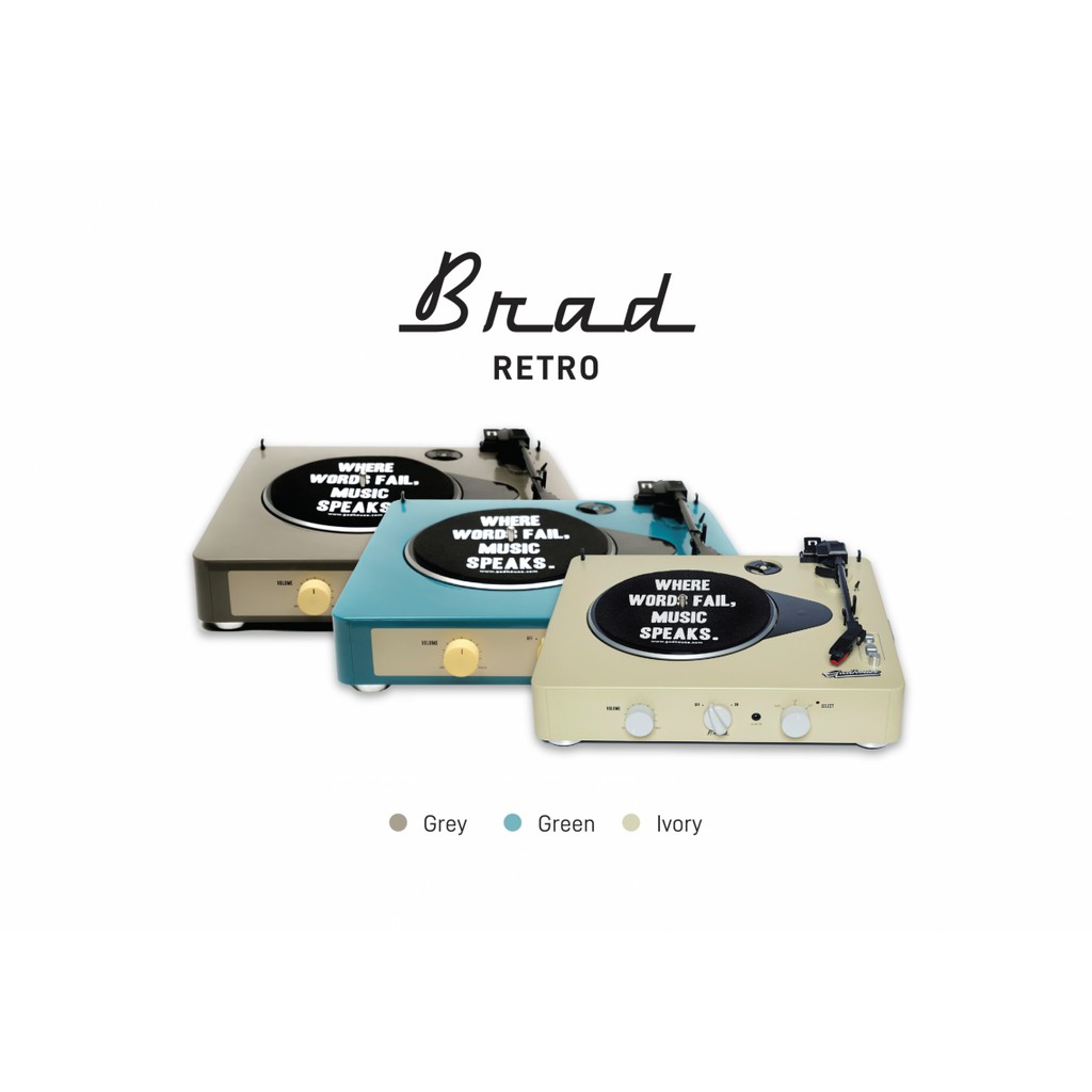 ของแท้รับประกัน 1 ปี Gadhouse Brad Retro Edition เครื่องเล่นแผ่นเสียง ...