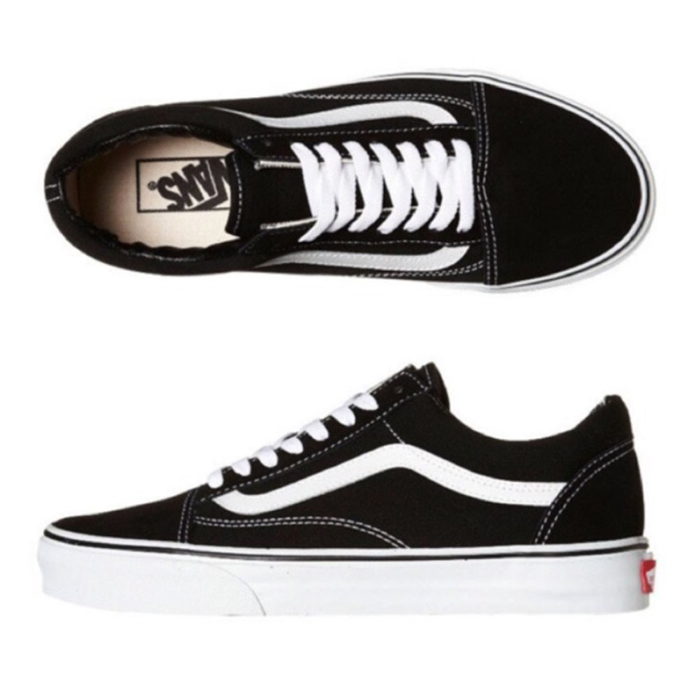 รองเท้า Vans Old Skool Black ของแท้ 100 รองเท้าผ้าใบ รองเท้าแฟชั่น