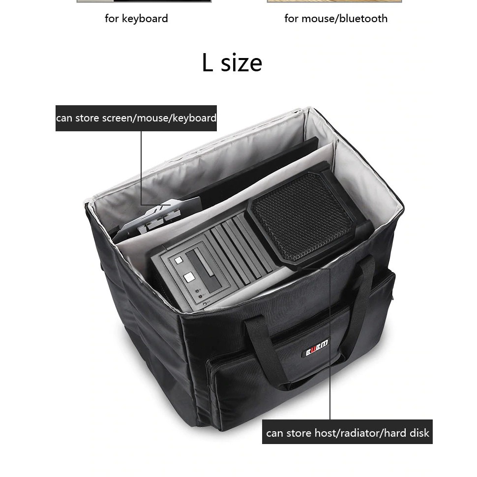 BUBM DZS-L กระเป๋าใส่ desktop คอมพิวเตอร์เเละหน้าจอมอนิเตอร์ 24 นิ้ว ทน ...