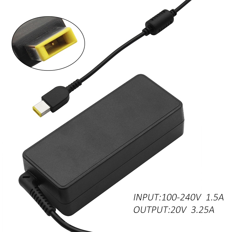 65W 20V 3.25A Laptop Charger USB Tip For Lenovo Thinkpad E440 E450 E550 ...
