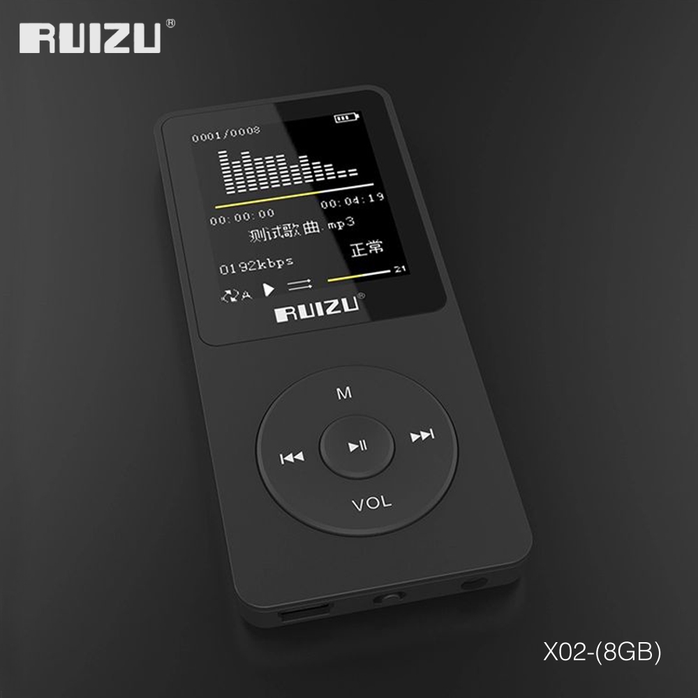 ruizu x 06 เครื่องเล่น mp 3 บลูทูธหน้าจอ 1 . 8 นิ้ว 100 hours ...