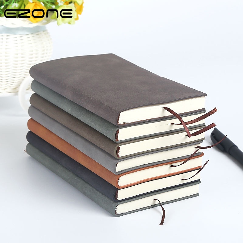 EZONE A5/A6 Leather Cover Notebook Business Notebook Student Office ...