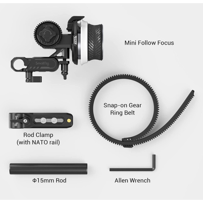 SmallRig Mini Follow Focus with AB Stops 15mm Rod Clamp and Snap-on ...