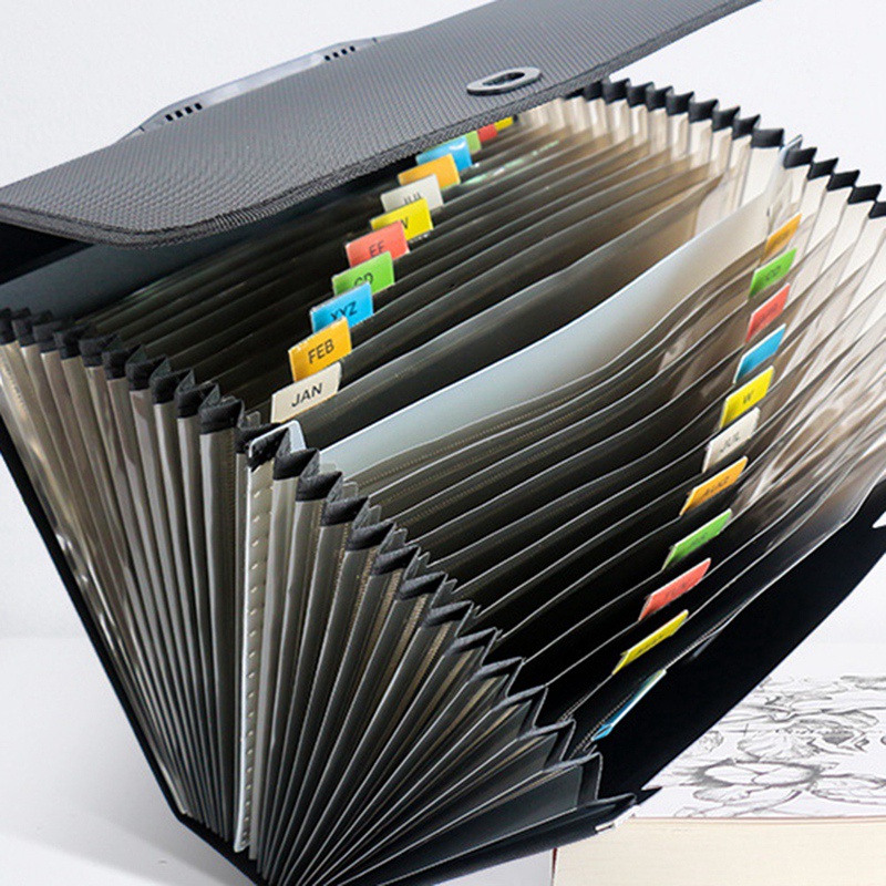 26 Grid Portable Organ Bag A4 Multi-Layer File Folder For Office ...