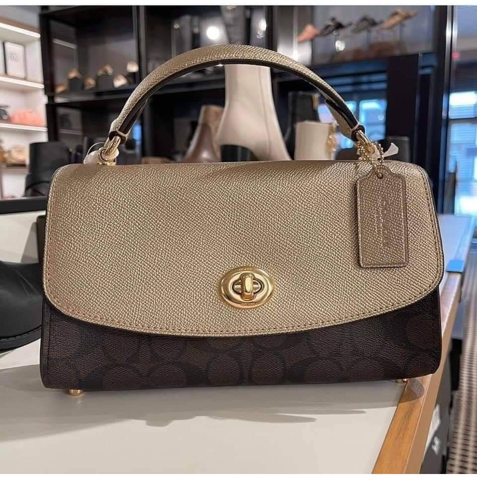 SALE 4499 มาใหม่ๆ กระเป๋า COACH TILLY SATCHEL 23 IN SIGNATURE CANVAS สี ...