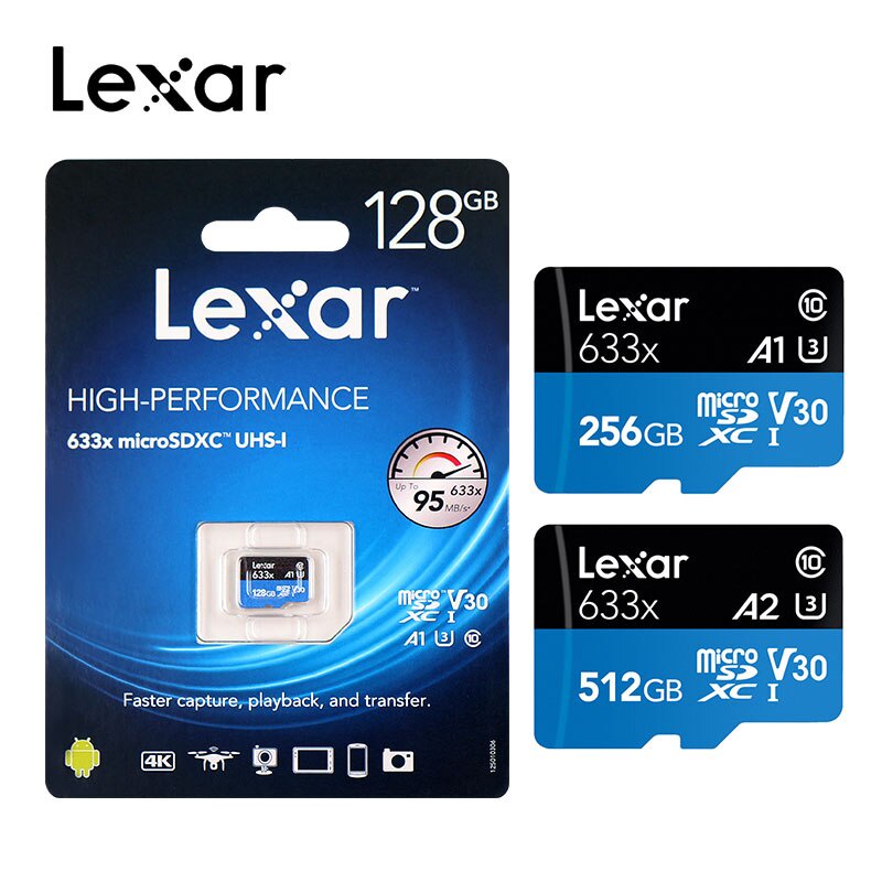 Hot models original Lexar micro sd card 32GB 64GB 128GB 256GB 512GB ...
