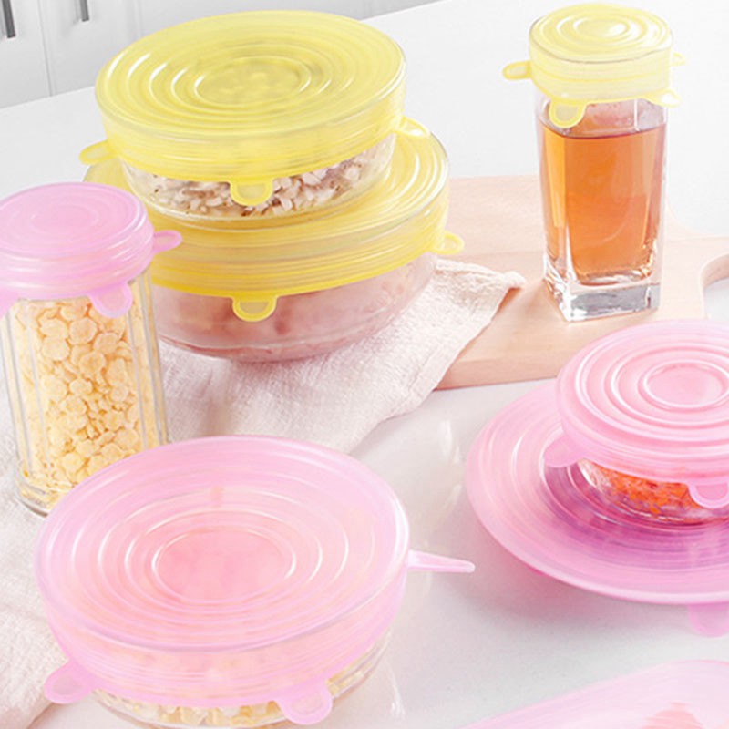 12-Piece Multi-Functional Stretchable Plastic Wrap Transparent Cover ...