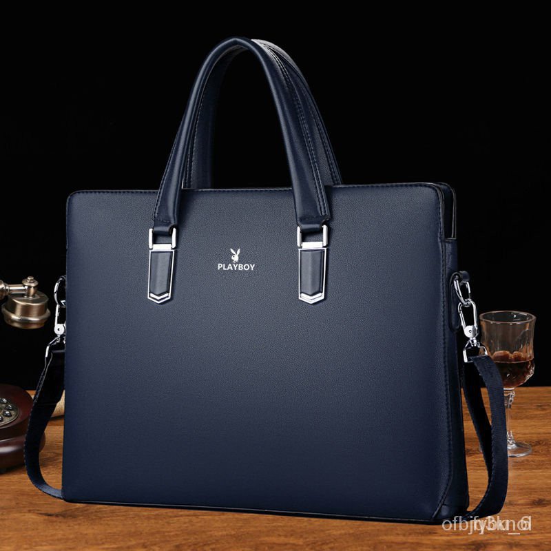 Men's handbagGenuine Playboy Men 'S Real-Leather Bag Vertical Cowhide ...