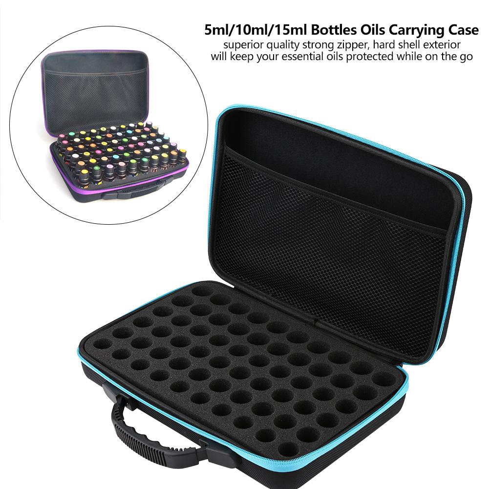 Portable 60 Bottles 5ml15ml Travel Storage Case Essential Oil Carrying ...