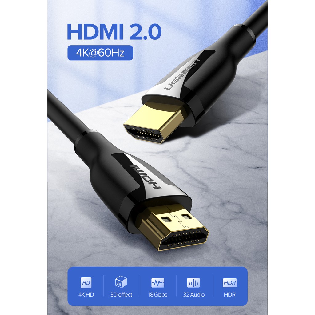 Ugreen HDMI Cable 4K 2.0 Cable HDMI to HDMI Cable 60Hz - warmuily ...