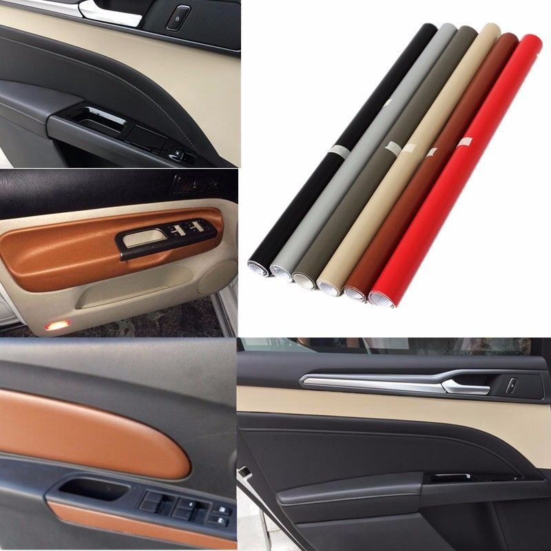Car Interior Vinyl Sticker DIY Leather Texture Dashboard Trim Wrap ...