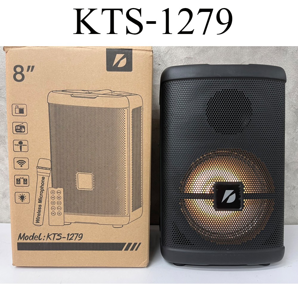 KTS-1279 ลำโพงบลูทูธลําโพงดอก8นิ้ว ปรับเบสได้ ปรับเสียงแหลมได้ 30W ...