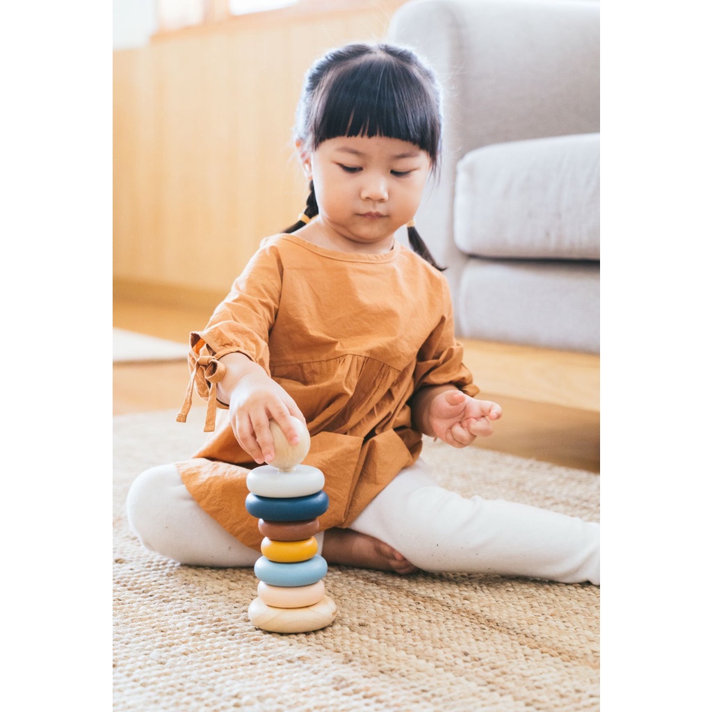 PlanToys Stacking Ring-Orchard Collection ของเล่นเพื่อการศึกษาและการเรียนรู้ สำหรับเด็ก 12 เดือน ...