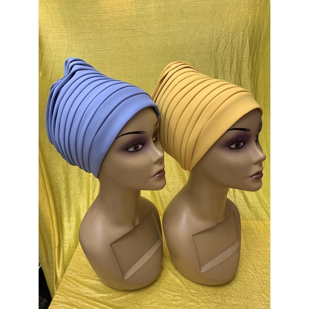 12pcs Trendy Muslim Hijab Caps Solid Color Wrap Head Inner Hijabs ...