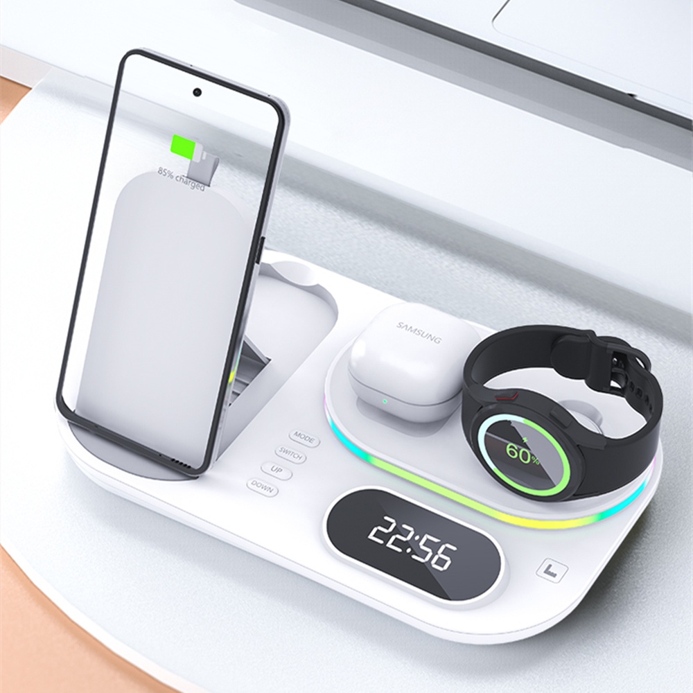 Upgrade Fast Wireless Charger Qi 3 in 1 Wireless Charging Station ...