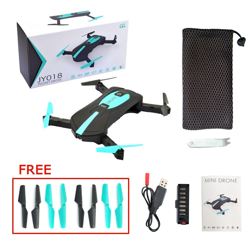 Foldable Mini Selfie Pocket Rc Camera Drone JY018 with Wifi FPV Camera Altitude Hold Headless ...