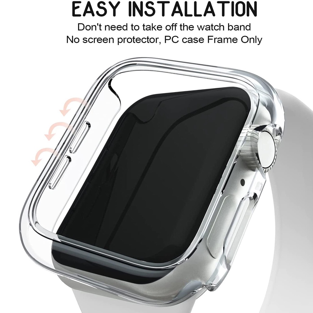 iwatch series 7 case 41mm45mm pcสายรัดแก้วสำหรับนาฬิกา 7 กันรอยขีดข่วน ...