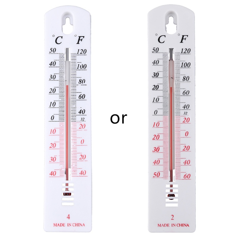 Home Wall Hanging Thermometer Celsius Fahrenheit Display Indoor Outdoor ...