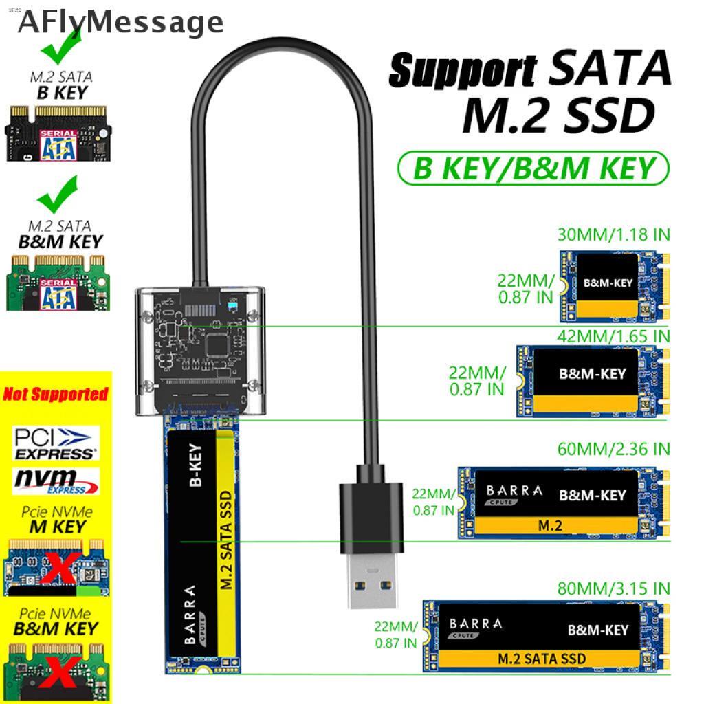 AFM M2 SSD Case SATA Chassis M.2 To USB 3.0 SSD Adapter For NGFF SATA ...