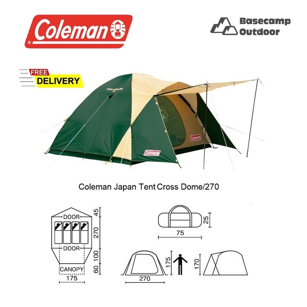 เต็นท์ Coleman Japan TENT CROSS DOME/270 Made in Cambodia ล็อตใหม่ล่าสุดด (ตัวแทนจำหน่าย ...