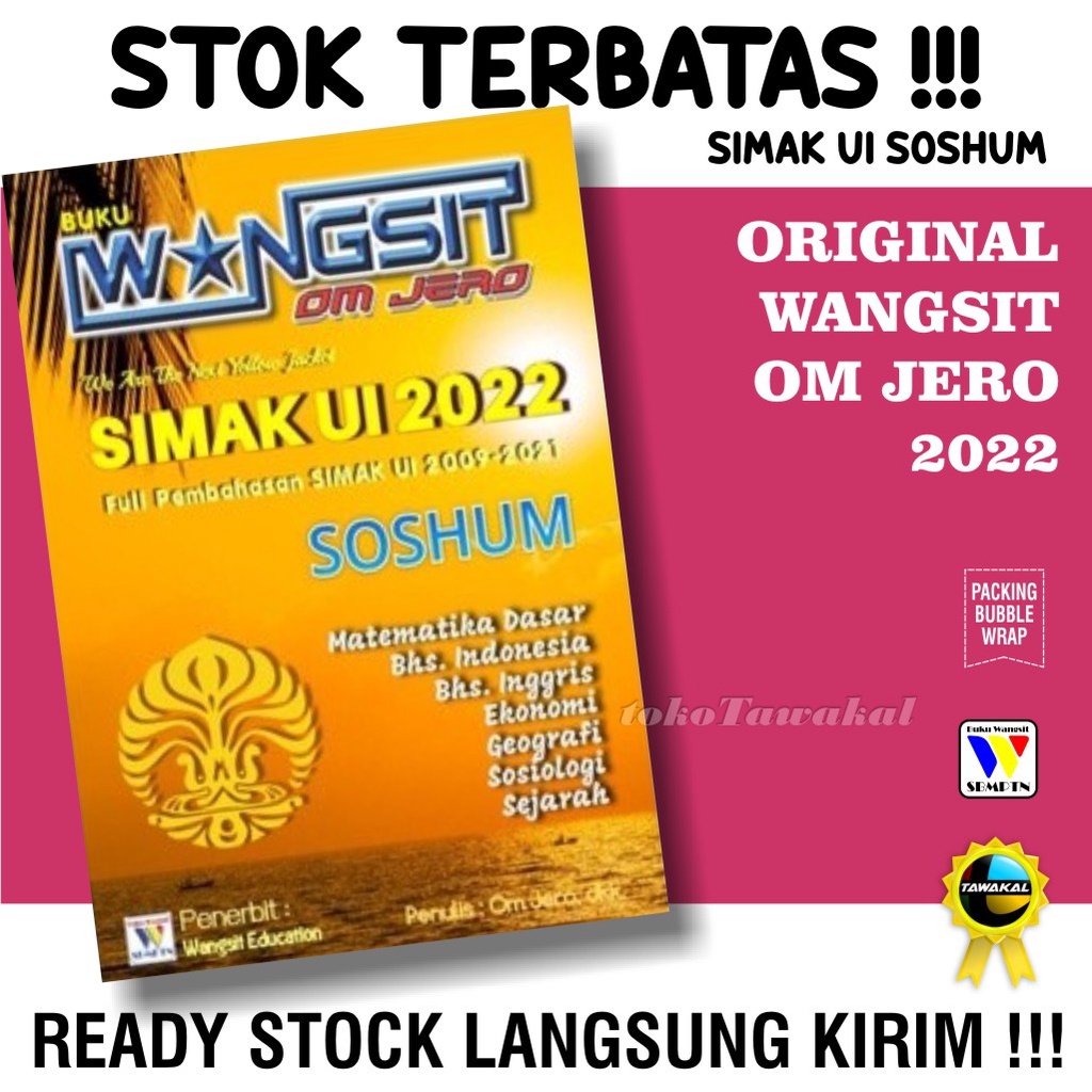 Wangsit Book OM JERO UTBK SBMPTN SIMAK UI SOSHUM IPS โปรแกรม 2022 ...