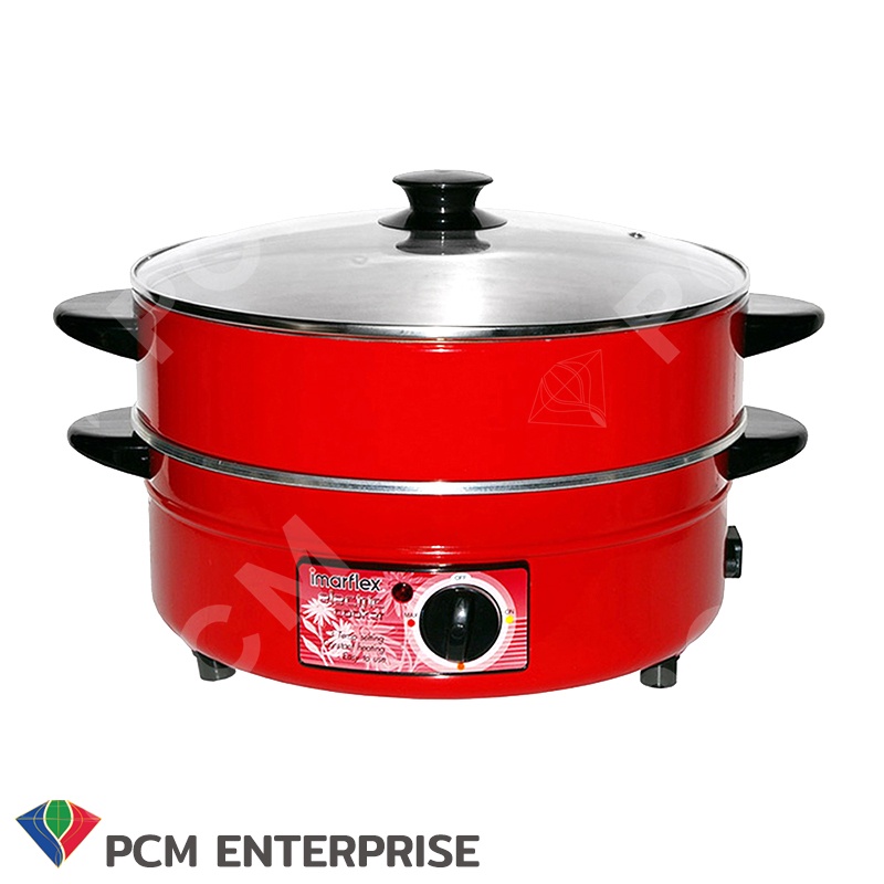 Imarflex [PCM] กะทะไฟฟ้า กระทะไฟฟ้าเอนกประสงค์ 3 ชั้น 3 ลิตร รุ่น MP-18 - pcmenterprise - ThaiPick