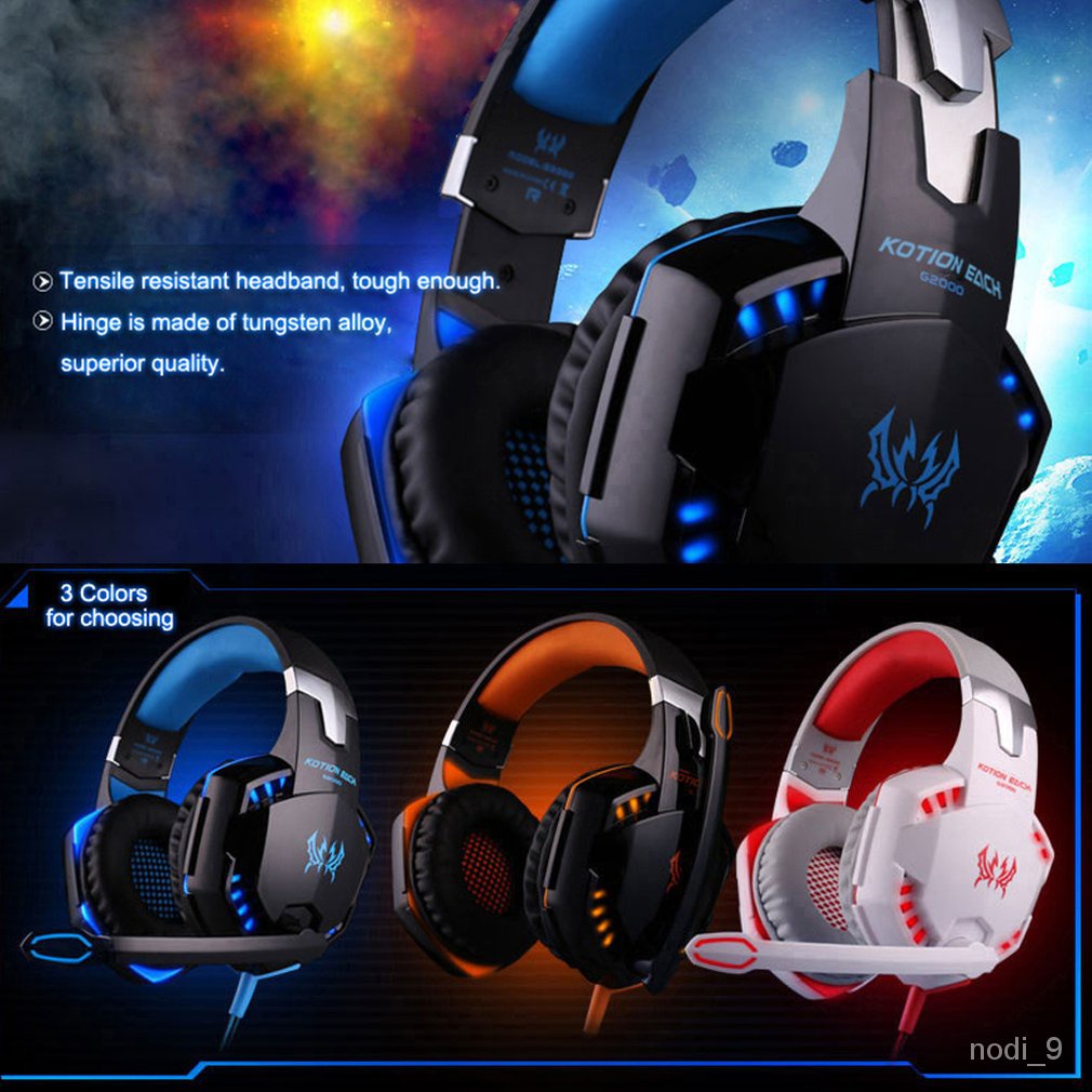 Original Onikuma K8 Ps4 หูฟังสำหรับเล่นเกม Led Over Ear Headphones