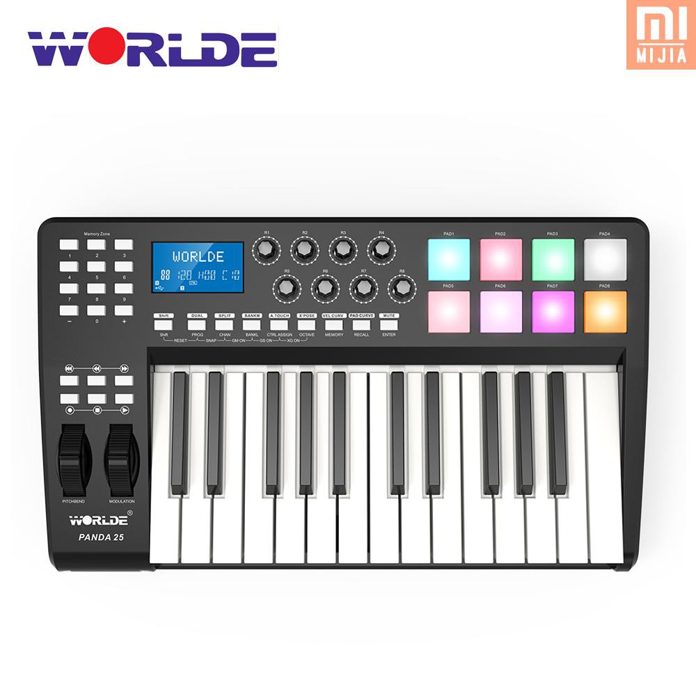 แป้นพิมพ์ worlde panda 25 - key usb midi 8 rgb หลายสีสัน - ukbb6pamlz ...