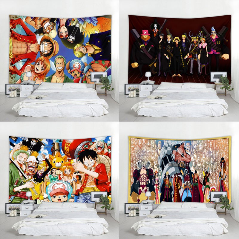 Luffy One Piece Background Cloth Ins Wall Naruto Bedroom Decoration ...