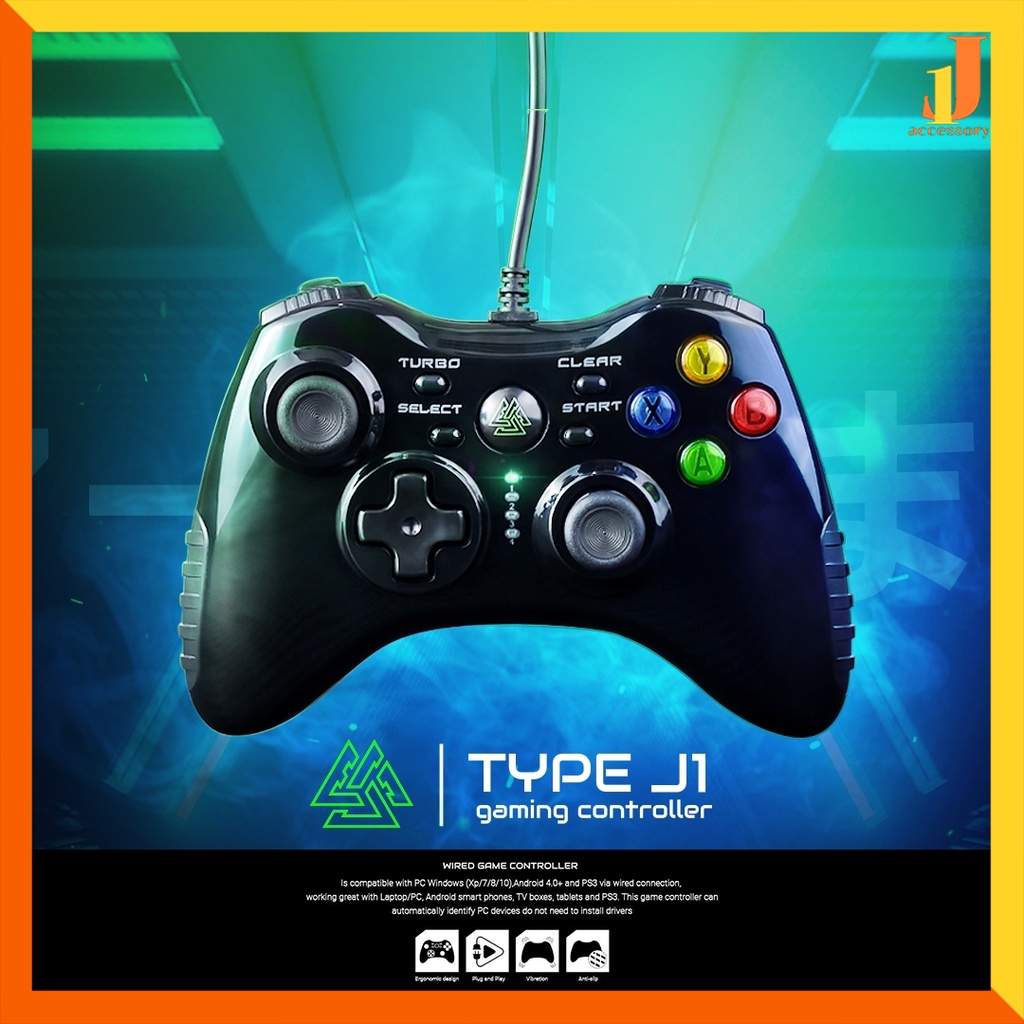 Joy EGA Type J1 จอยเกมส์ Joystick สาย USB For PC TV-Box Android (มือถือ ...