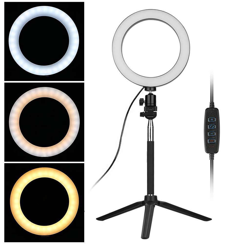 LED Studio Ring Light Photo Video Lamp Light Dimmable Tripod Selfie ...