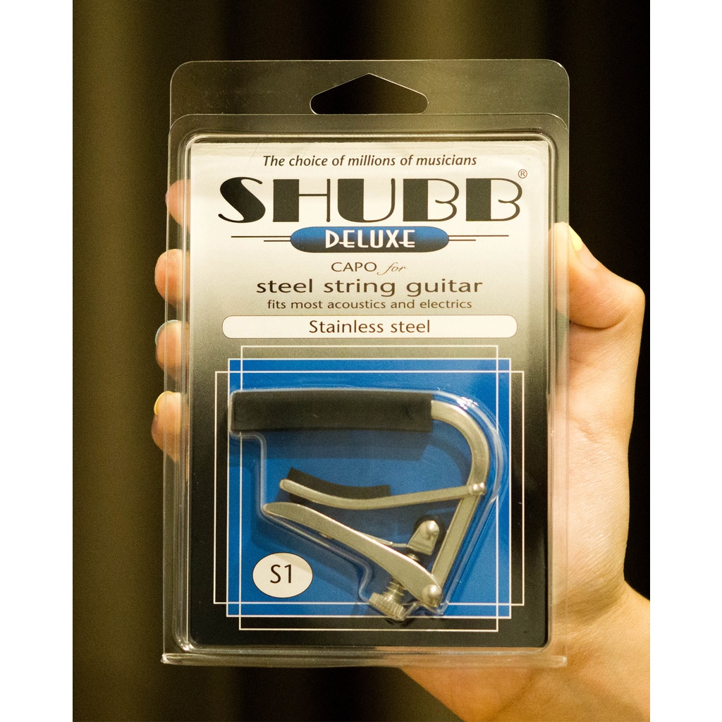 คาโป้ SHUBB รุ่น Deluxe Stanless Steel - S1 - fadeinguitarshop - ThaiPick