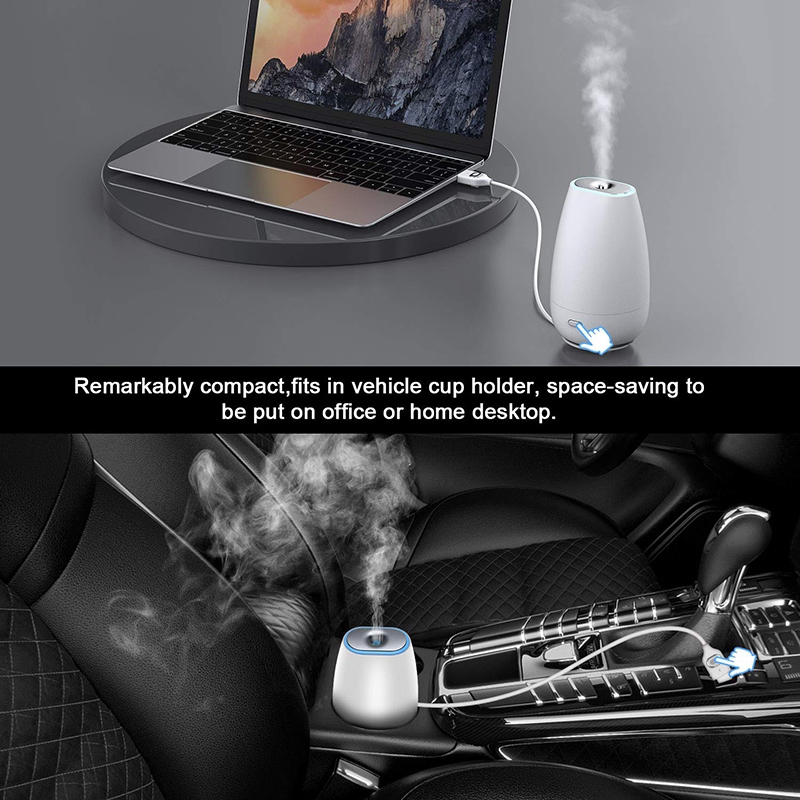 Mini Car Humidifier Diffuser, Portable Ultrasonic USB Air Essential Oil ...