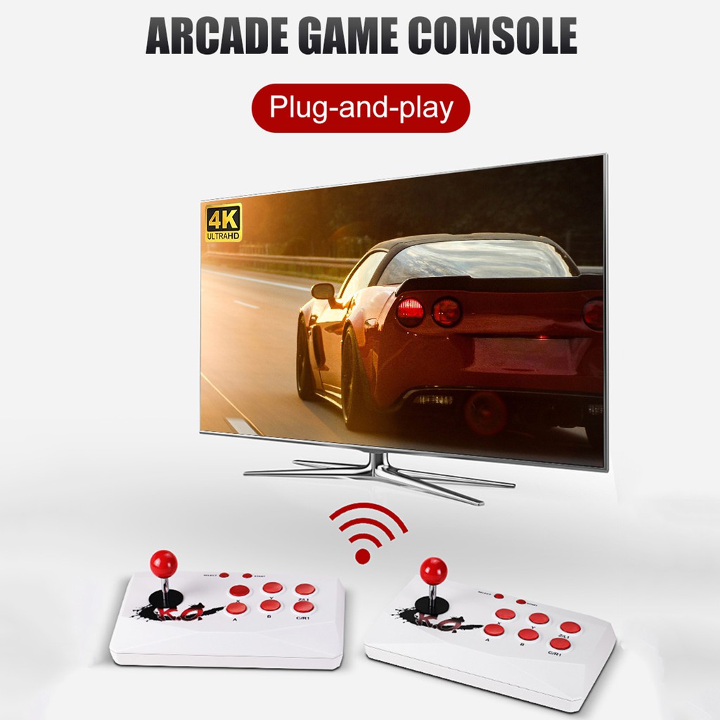 เกมคอนโซล：4K A11 Home Joystick Console Small Game Console White ...