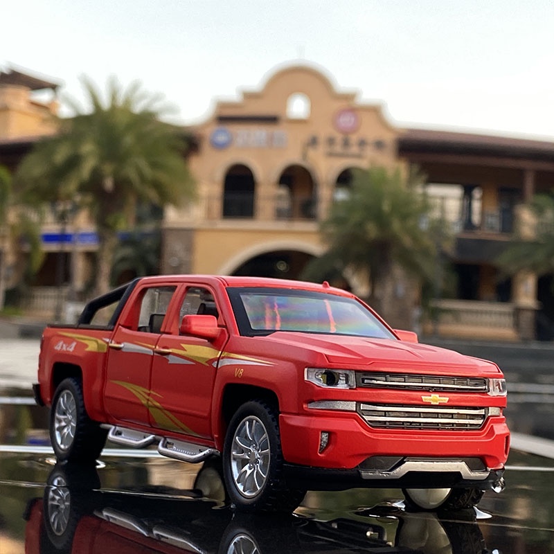 132 Chevrolet Silverado Pickup Alloy Car Model Diecast Metal Toy ...